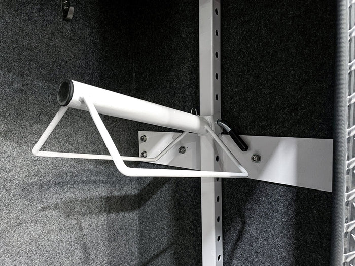 White Saddle Rack for Horse Float Tack Box